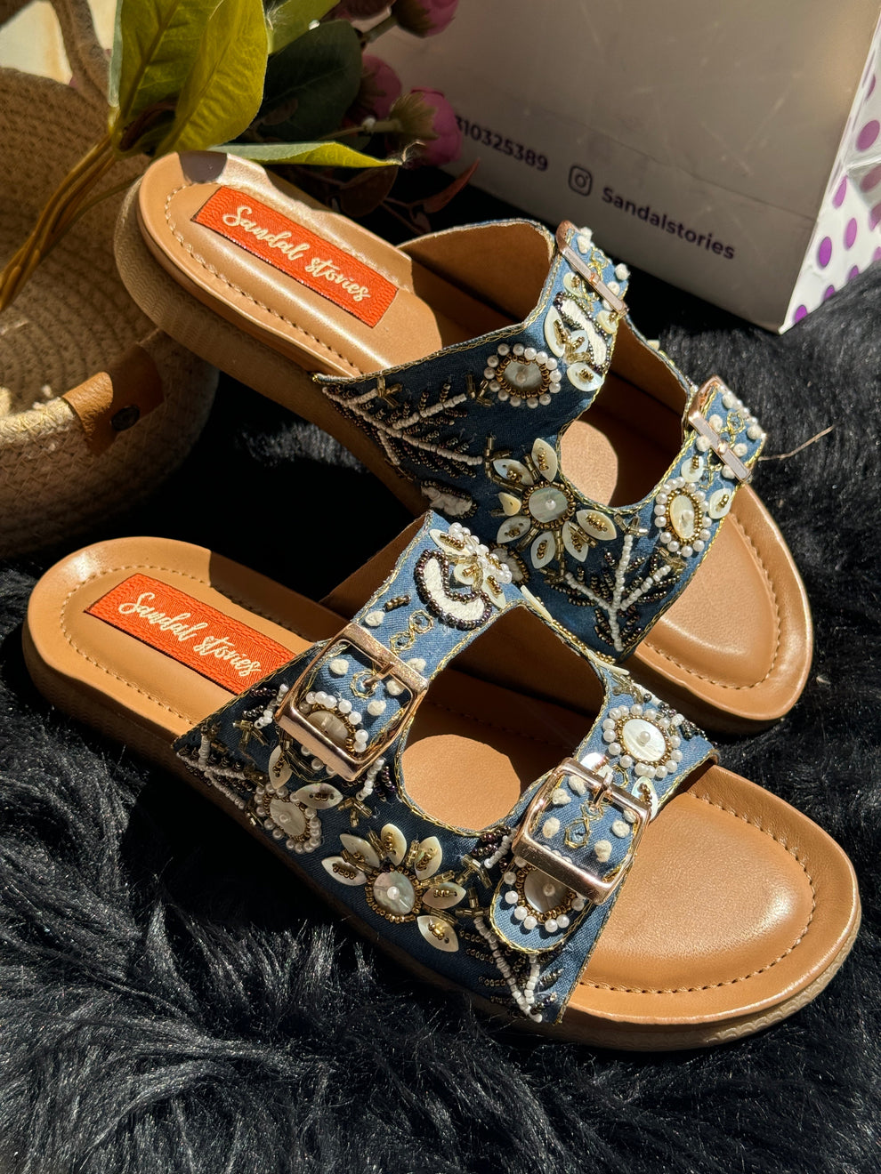 Boho Chic Doctor Sole Embroidered Slider – Sandal Stories