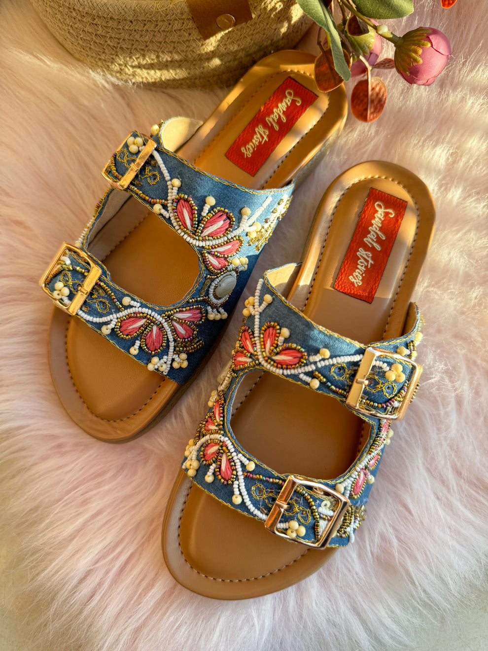 Denim Bloom Doctor Sole Sandals – Sandal Stories